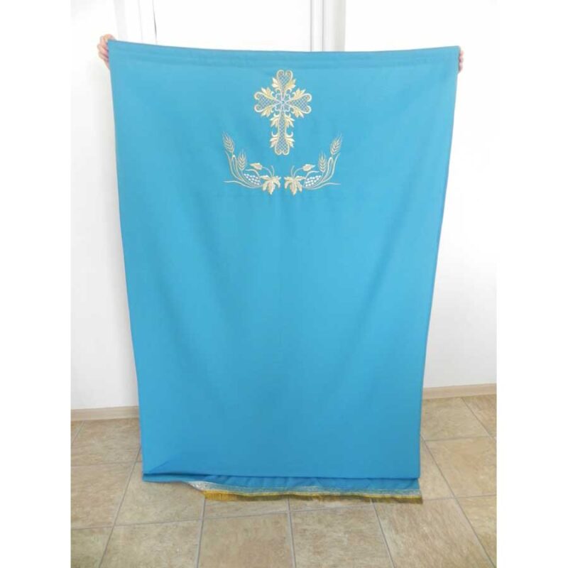 Dvera brodata cu struguri, spice de grau si cruce - Manastirea Lipnita